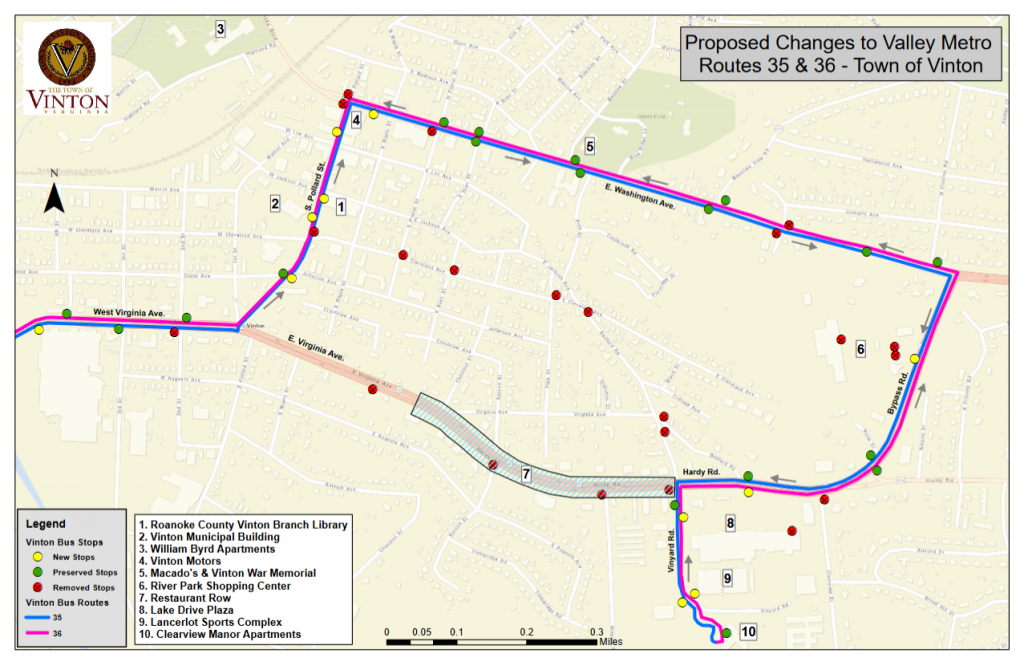 New Vinton bus routes take effect soon — see the new map | News/Talk ...