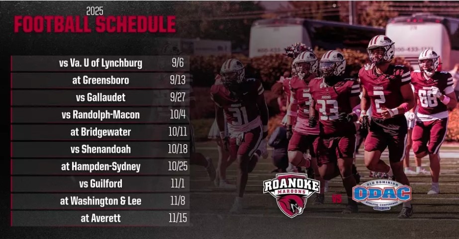 Roanoke College releases football schedule | News/Talk 960-AM & FM-107. ...